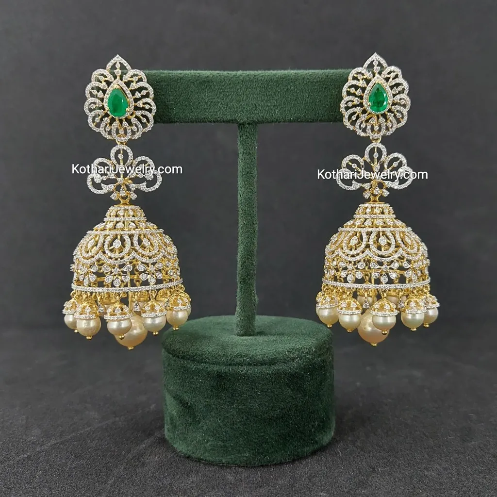 Diamond jhumkas online store
